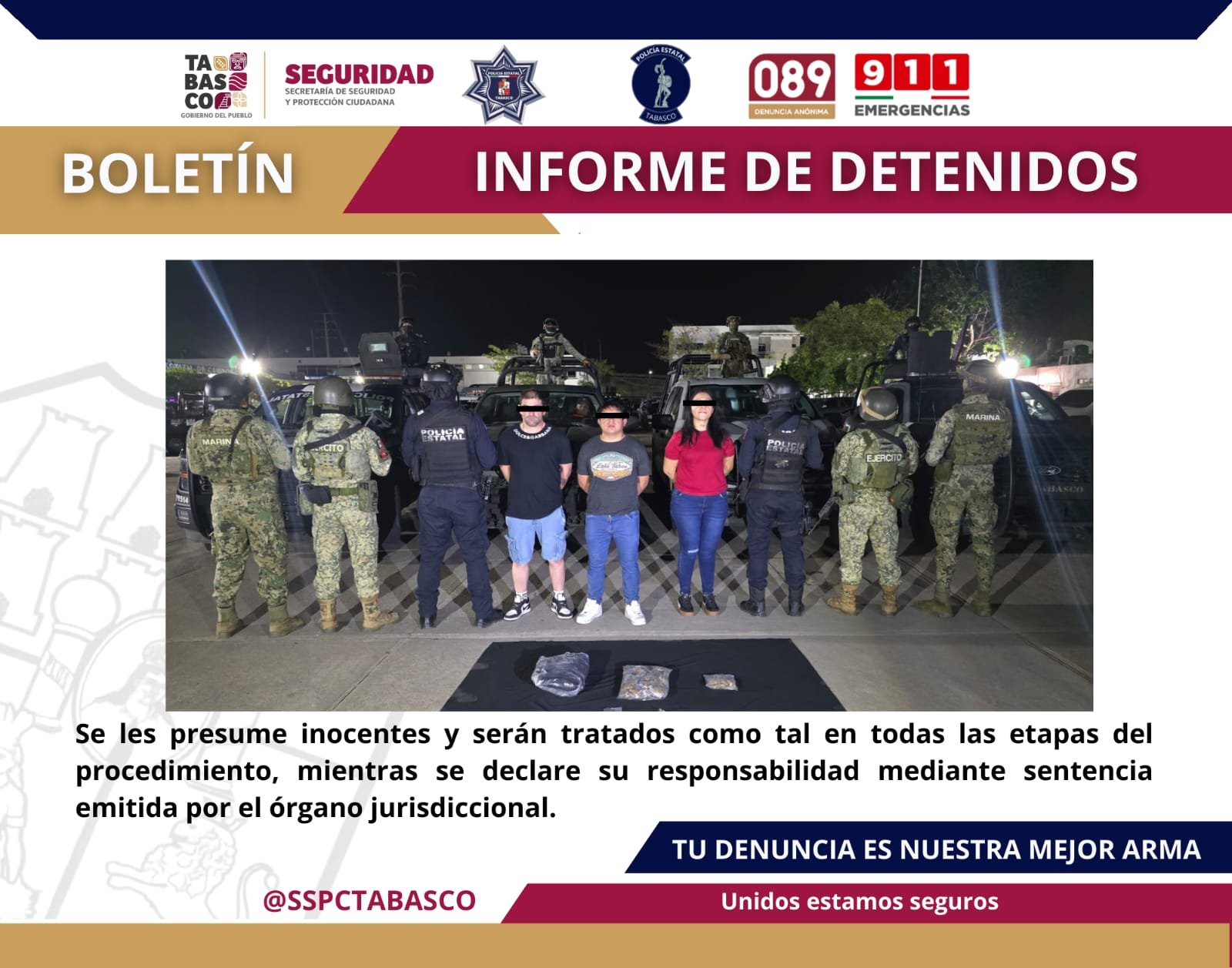 Cae el Chelo, la Tatuada y el Mayate en Villahermosa – Contraste Político